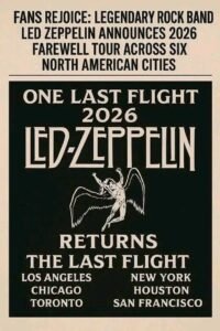 Led Zeppelin has officially announced their long-awaited 2026 Last tour ...