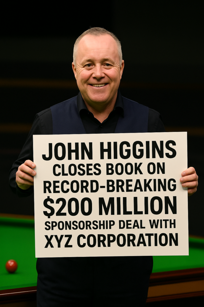John Higgins Closes Book on Record-Breaking $200 Million Sponsorship ...