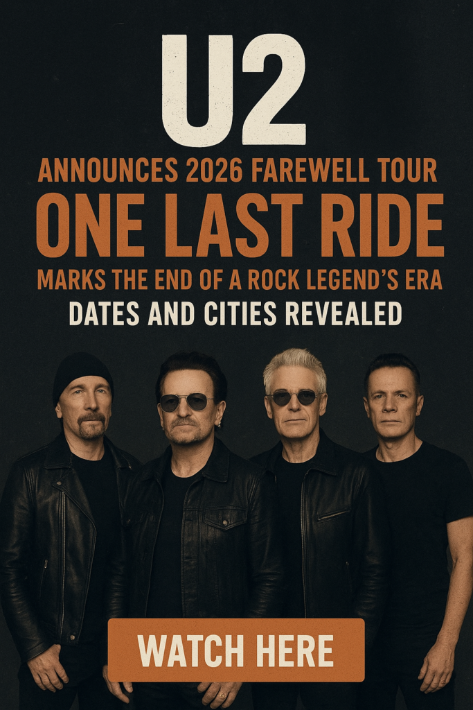 U2 Announces 2026 Farewell Tour ‘One Last Ride’ Marks the End of a Rock ...