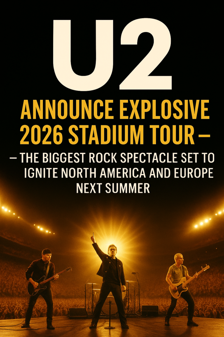 U2 Announce Explosive 2026 Stadium Tour — The Biggest Rock Spectacle ...